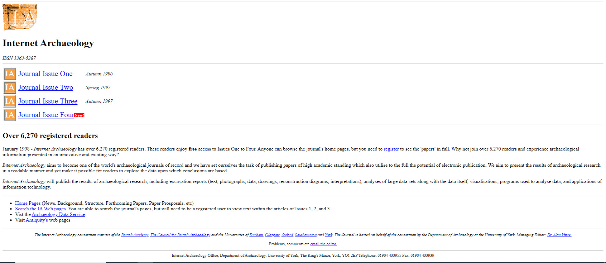 The Internet Archaeology of the ADS – Archaeology Data Service
